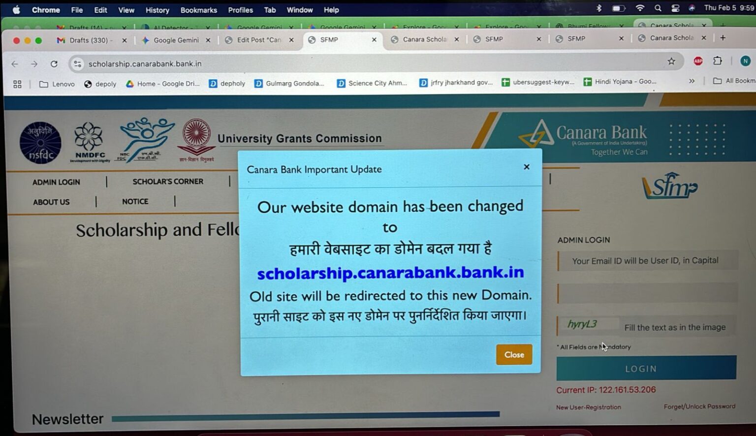 Canara Bank Fellowship Portal - The Fellowships.in