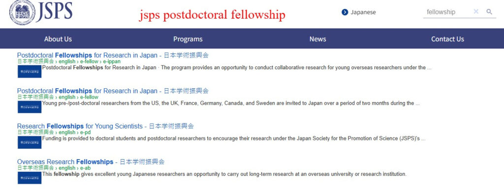 JSPS Postdoctoral Fellowship 2026 - The Fellowships