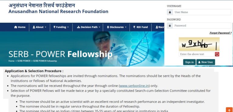 SERB POWER Fellowship 2026 – Latest Update (Now Under ANRF) - The ...